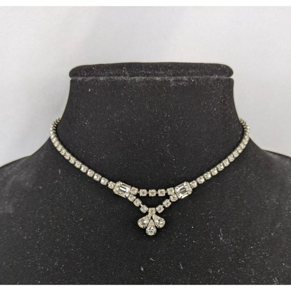 Albert Weiss | Jewelry | Vintage Signed Weiss Rhinestone Necklace Party ...